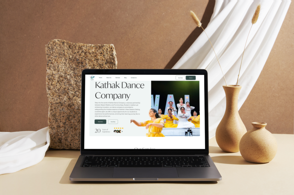 Website Design Dance School Kathak Dance Co. — Bright Box | Creative ...
